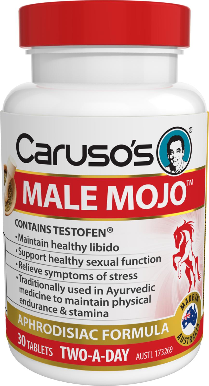 Buy Carusos Male Mojo Tablets 30 | Wizard Pharmacy