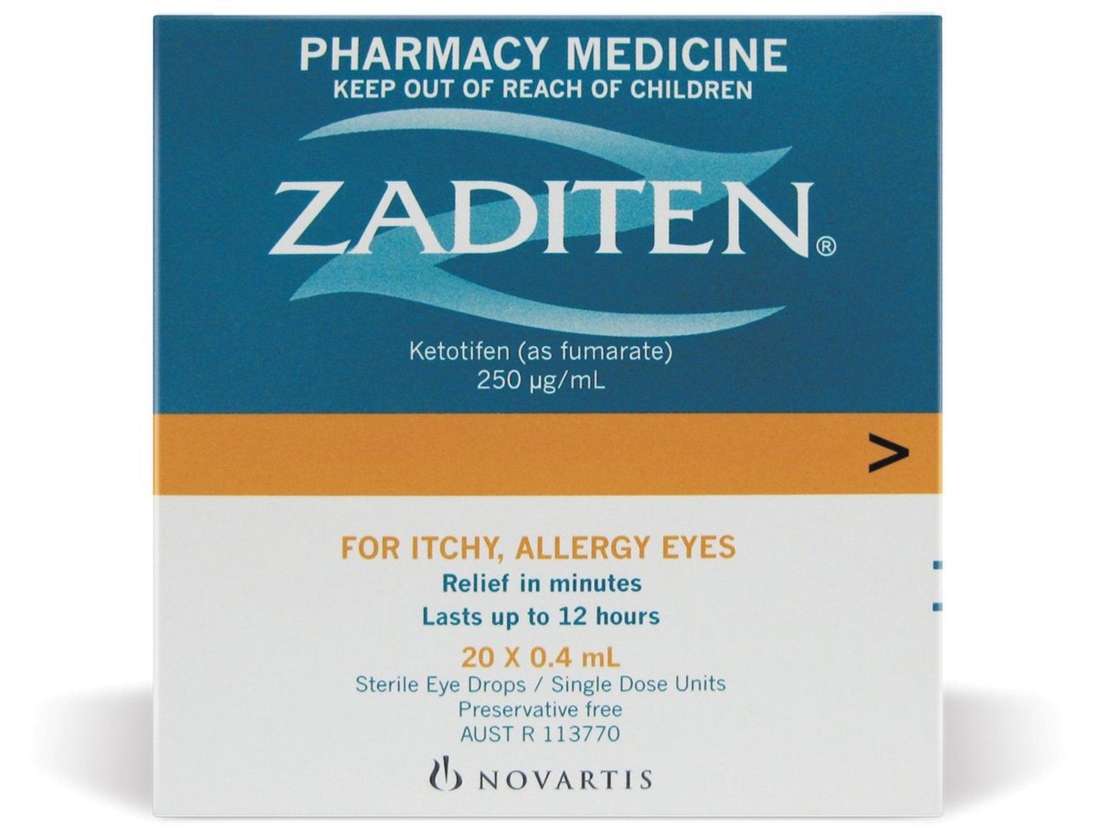 Buy Zaditen LDSO 0.025% Eye Drops 0.4ml | Wizard Pharmacy