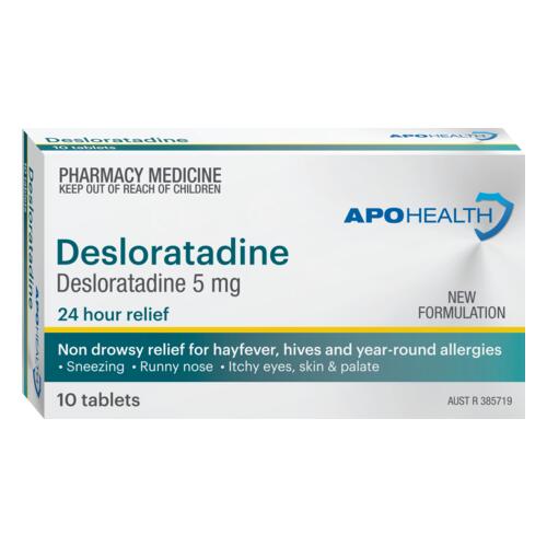 Buy APOHEALTH Desloratadine 5mg Tablets 10 | Wizard Pharmacy