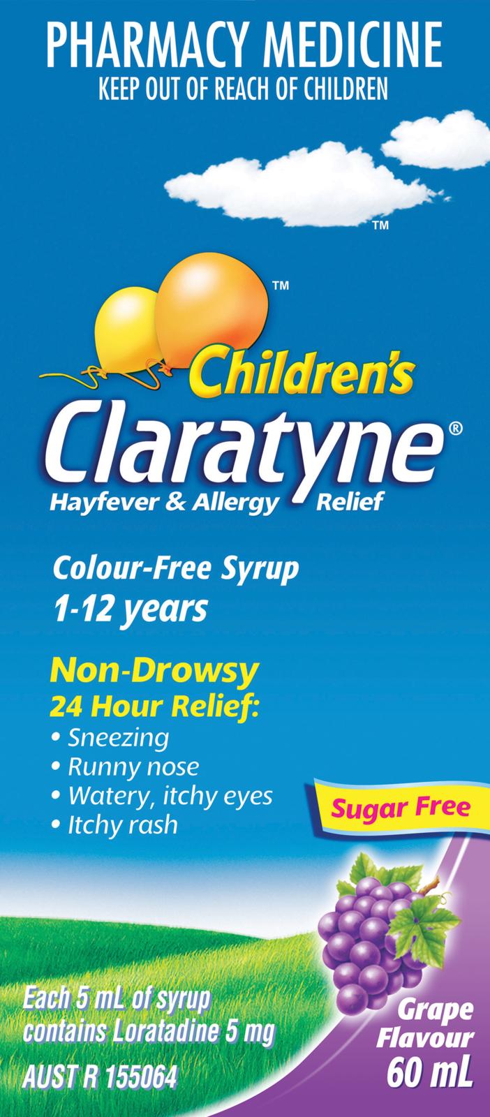 Buy Claratyne Childrens Grape Syrup 60ml | Wizard Pharmacy