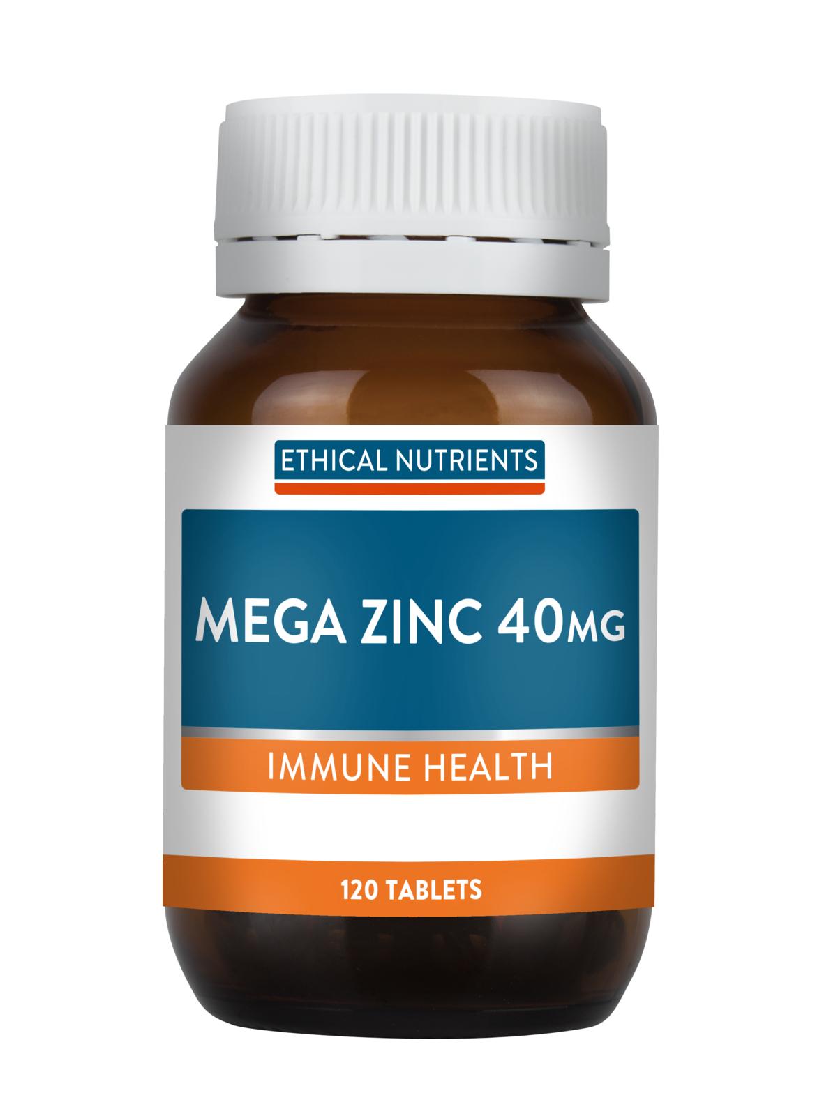 Buy Ethical Nutrients Mega Zinc 40mg Tablets 120 | Wizard Pharmacy
