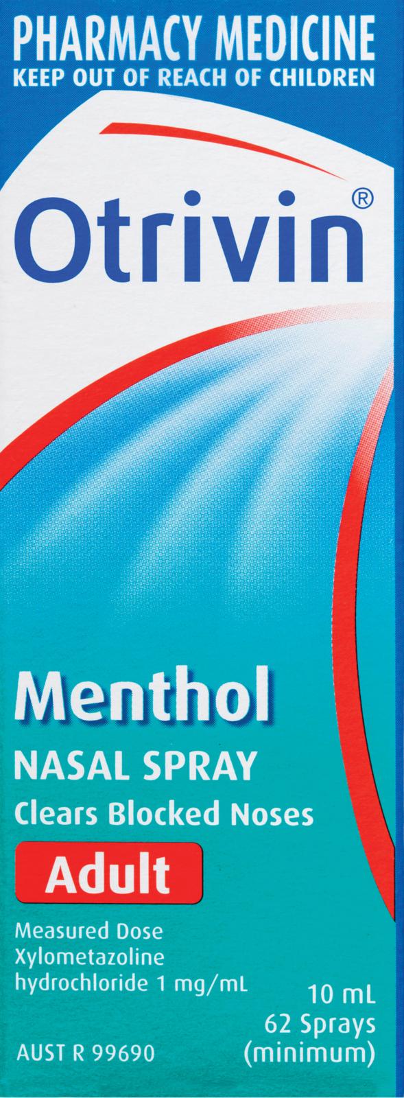 Buy Otrivin Adult Metered Dose Menthol Nasal Spray 10ml | Wizard Pharmacy