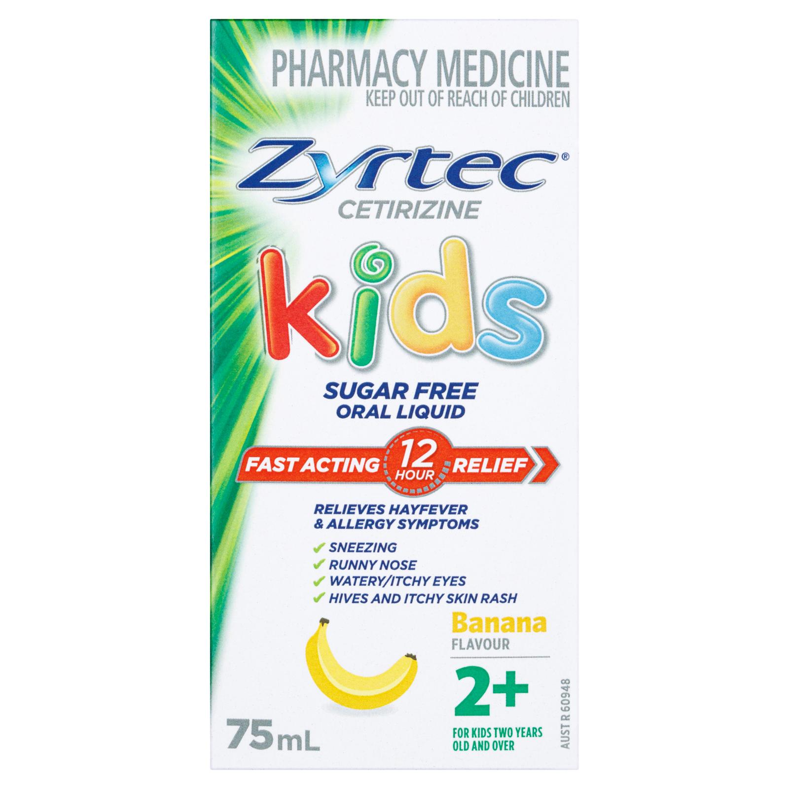 Buy Zyrtec Oral Liquid Kids 75ml | Wizard Pharmacy