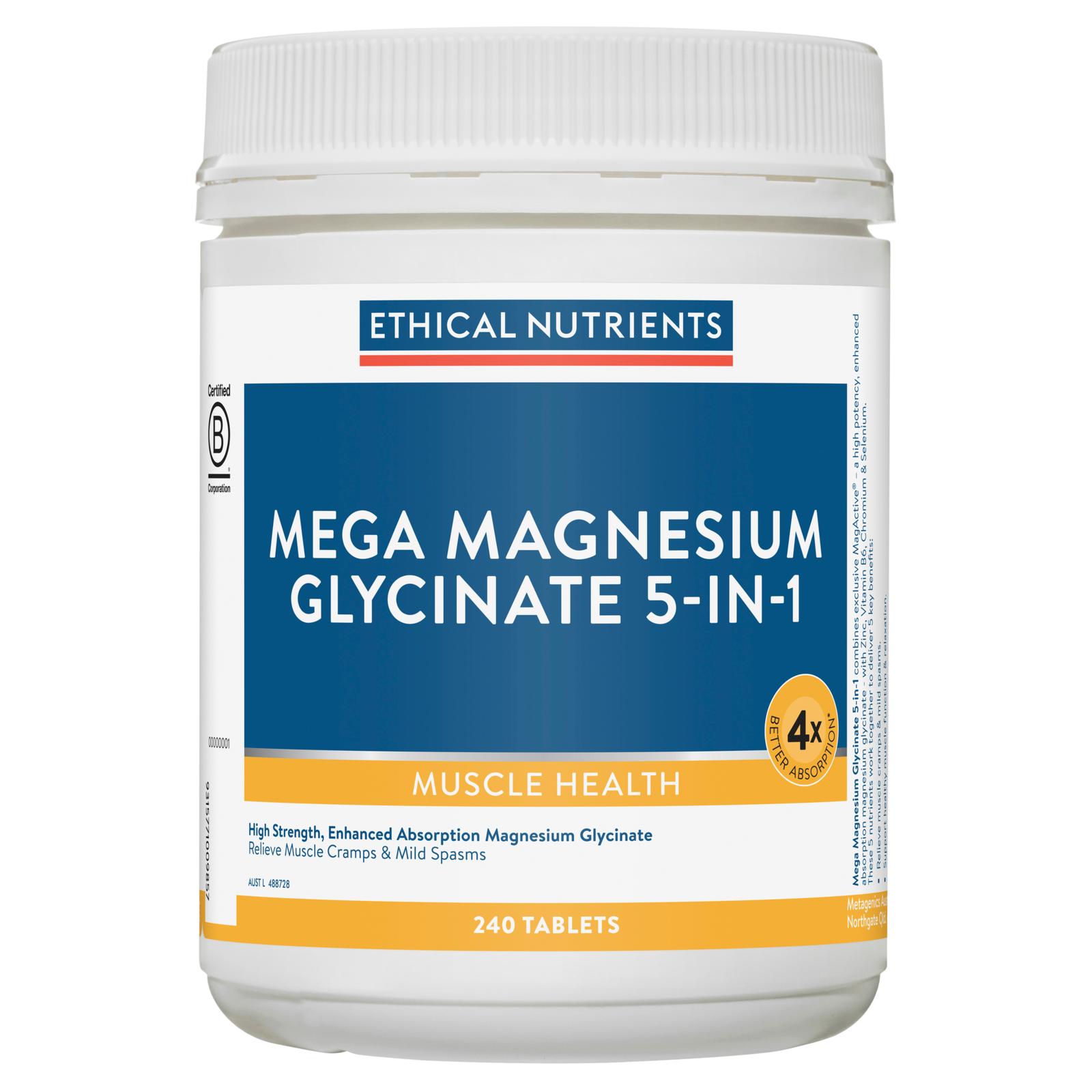 Buy Ethical Nutrients Mega Magnesium Tablets 240 | Wizard Pharmacy