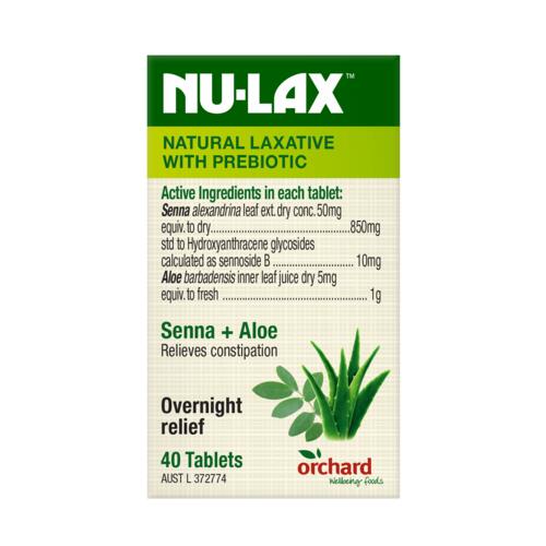 Buy Nulax Natural Laxative Tablets 40 | Wizard Pharmacy