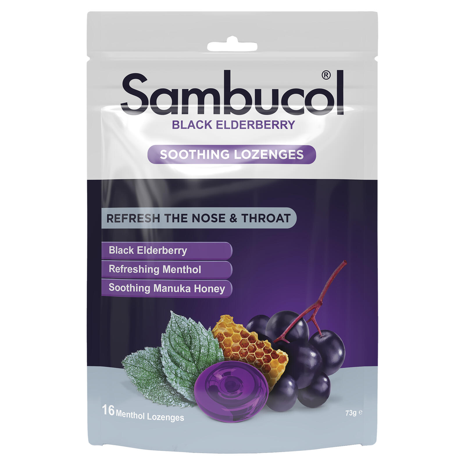 Buy Sambucol Relief Nose and Throat Lozenges 16 | Wizard Pharmacy