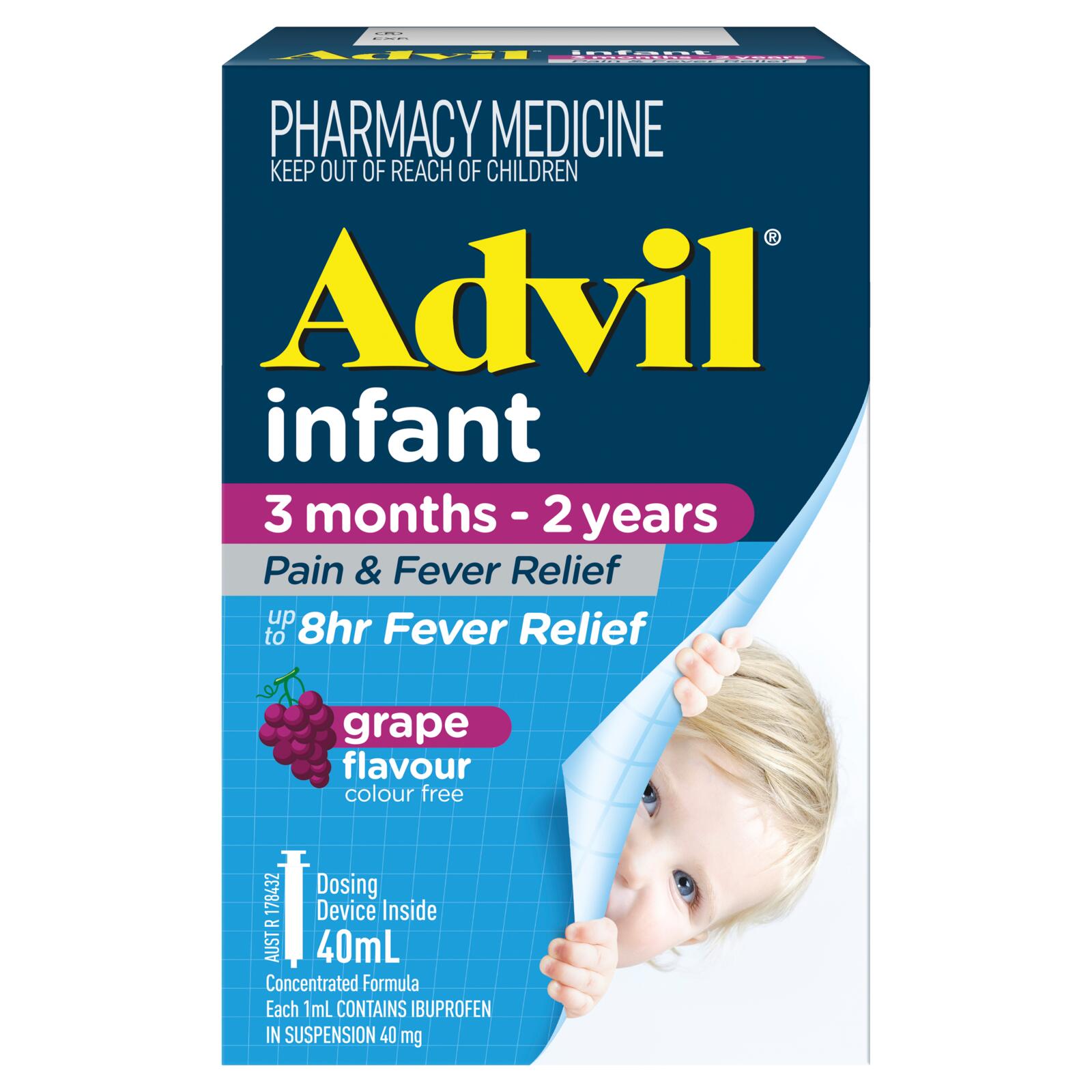Buy Advil Pain & Fever Infant Drops 40ml | Wizard Pharmacy