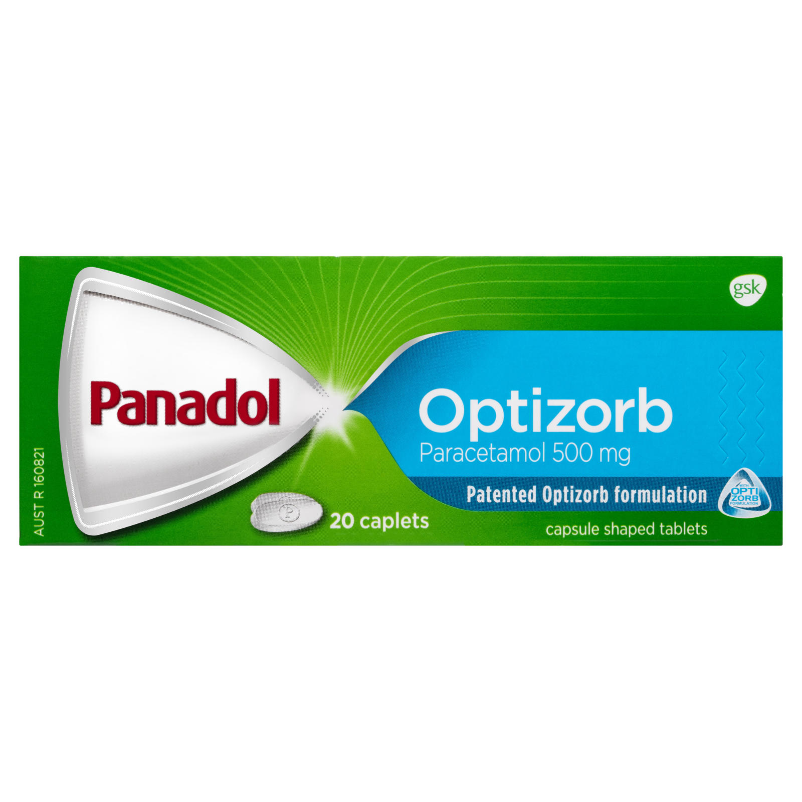 Buy Panadol Optizorb Caplets 20 | Wizard Pharmacy