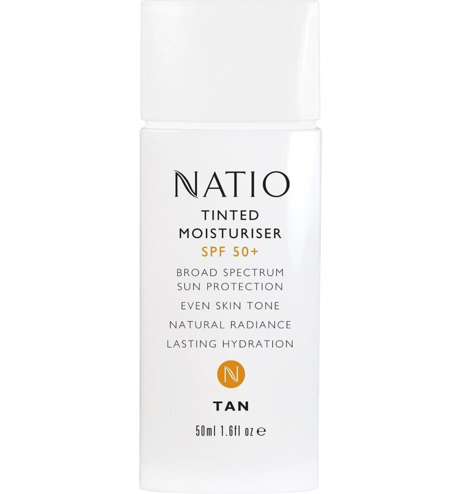 Buy Natio Tinted Moist SPF50+ Tan 50ml | Wizard Pharmacy