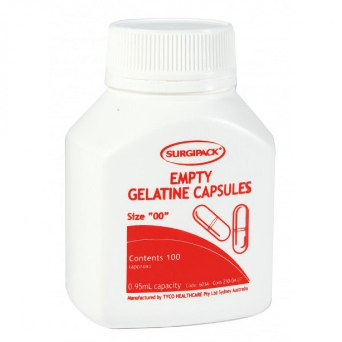 Buy Surgi Pack Gelatin Capsules 00 Mt100 6034 | Wizard Pharmacy
