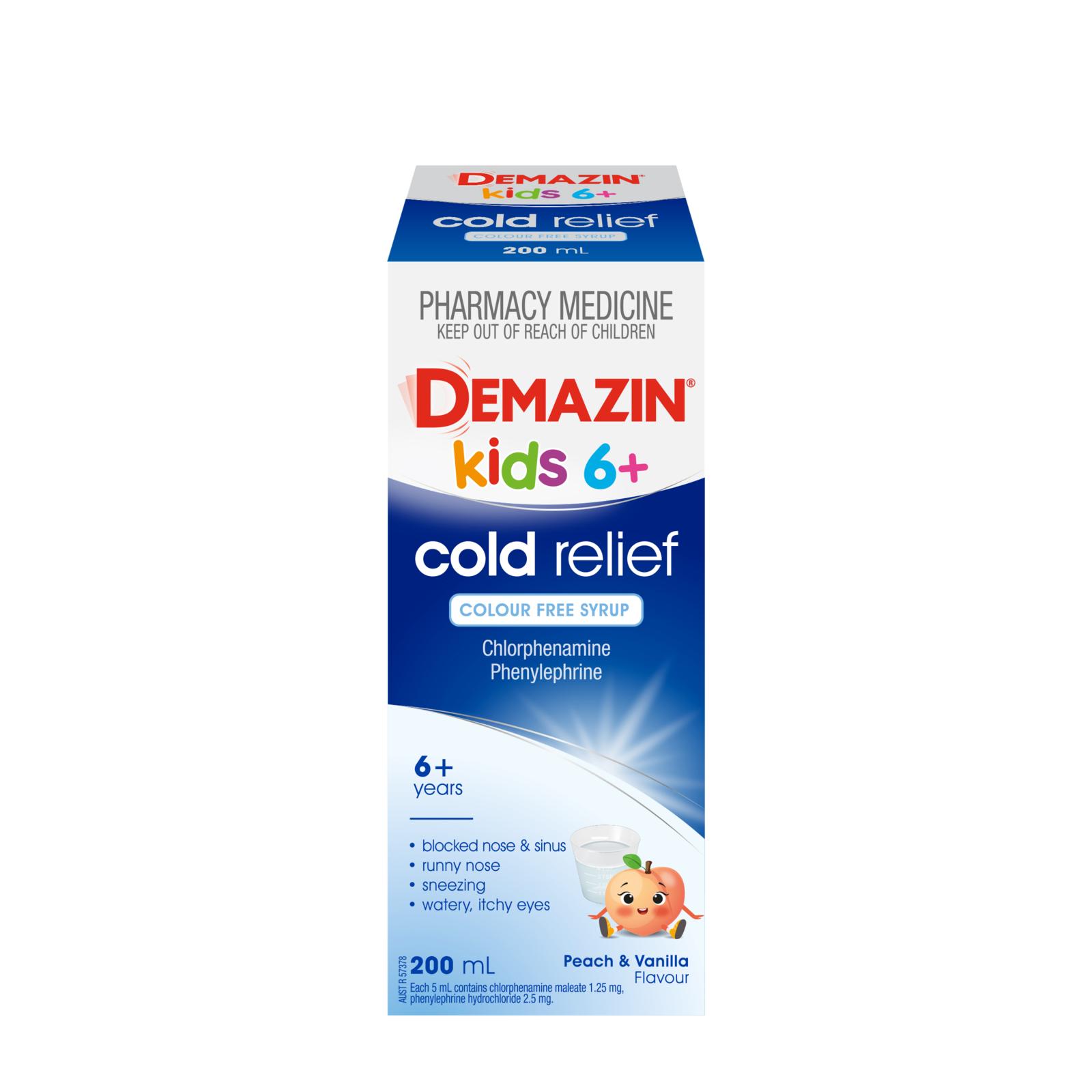 Buy Demazin Kids 6+ Syrup Clear 200ml | Wizard Pharmacy