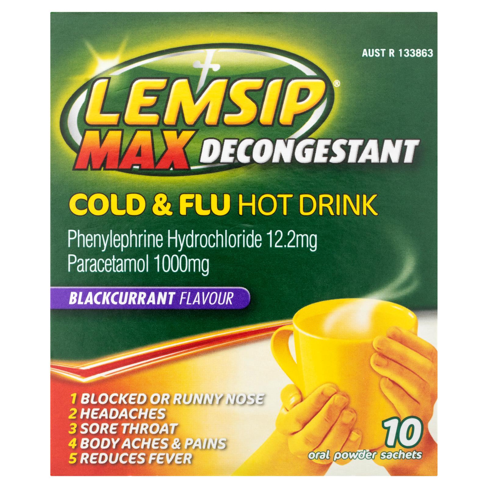 Buy Lemsip Max Decongestant Blackcurrent Sachet 10 | Wizard Pharmacy
