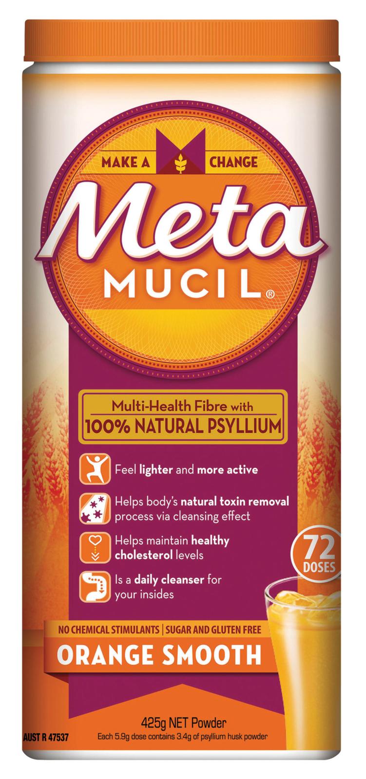Buy Metamucil Smooth Orange 425g Doses 72 | Wizard Pharmacy