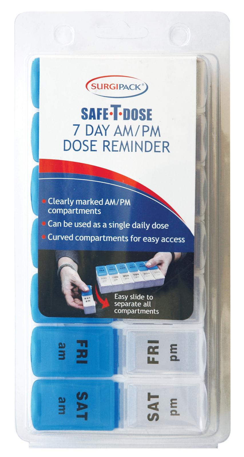 Buy Surgipack Safe T Dose Reminder AM/PM 7 Day | Wizard Pharmacy