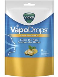 Buy Vicks Vapo Drops Butter Menthol Lozenges 24 | Wizard Pharmacy